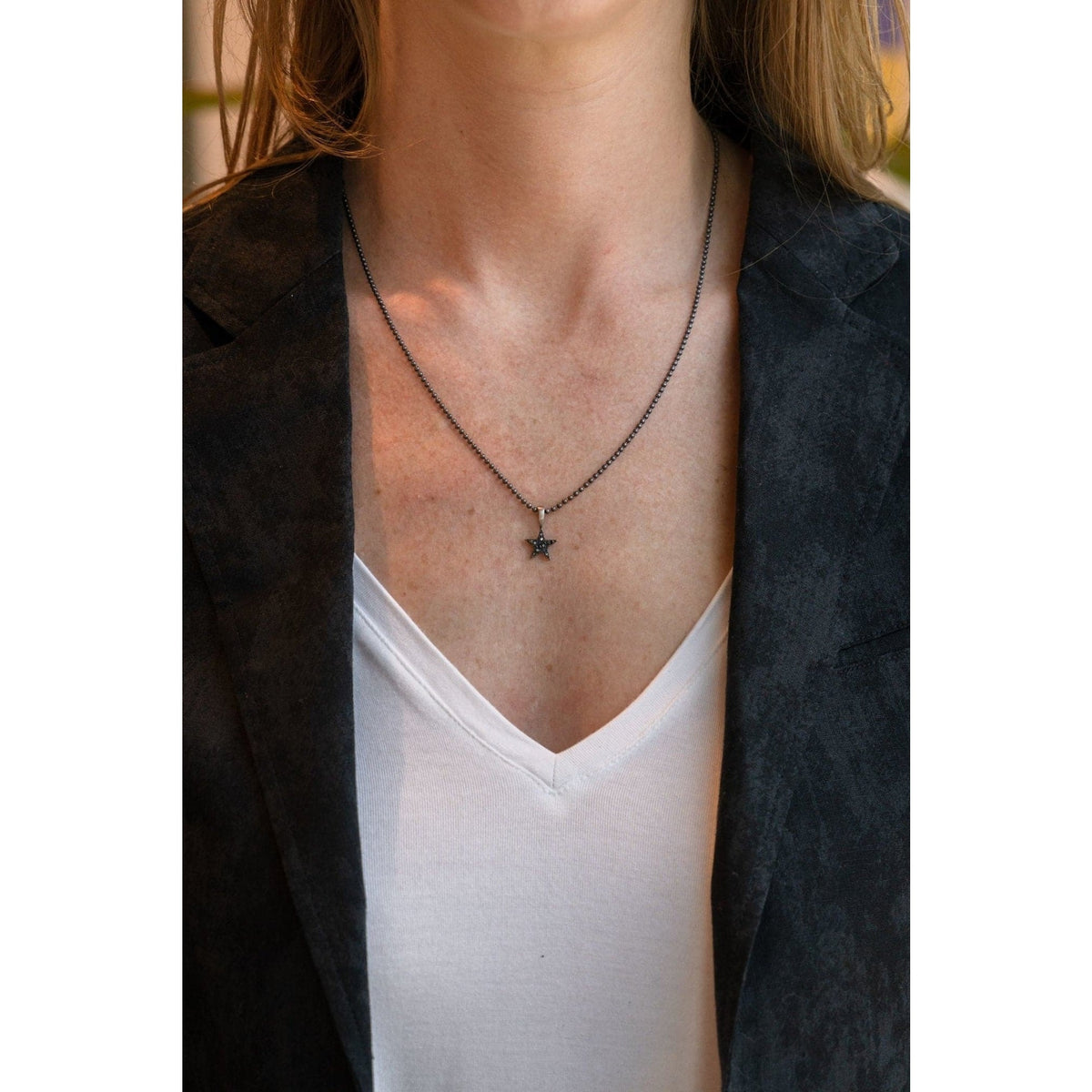 ROCK STAR SILVER SMALL (CON ZIRCONIAS NEGRAS - PAVE) – Rock and Jewel